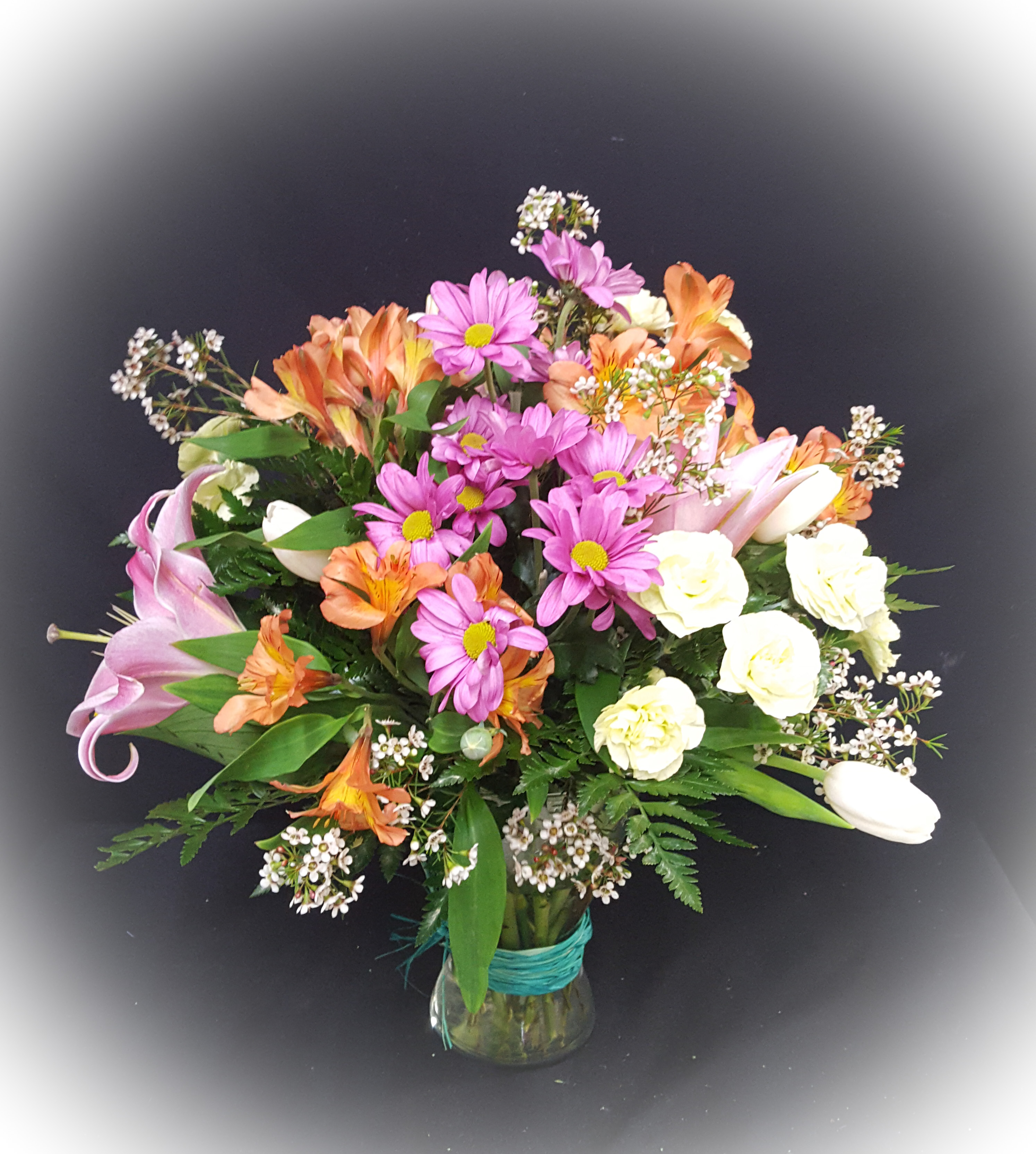 fleurs coupées dans un vase | Fleuriste Laurier Rose